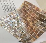 Brown Square Seashell Mosaic Wall Tile , Mother Of Pearl Mosaic Tile Backsplash