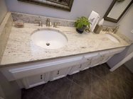 Indian Kashmir White Granite Countertops , Commercial Granite Kitchen Worktops Dishwasher