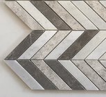 Chevron Brown Silver Marble Mixed Mosaic Tiles , 12x12 Mosaic Tile Sheets