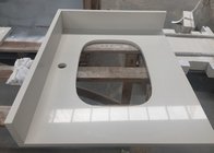 Engineered Artificial Stone Slab Countertop With Sink Shape Ease Edged