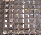 Decorative Silver Metallic Floor Tiles , Solid Mirror Metallic Mosaic Bathroom Tiles
