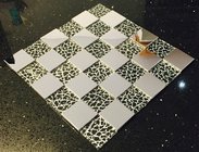 SS Square Metallic Mosaic Tiles Glass Sheets For Kitchen Countertop