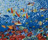 Sea Creatures Exquisite Mosaic Tiles Designs Patterns , Large Mosaic Garden Wall Art