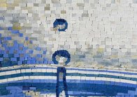 Waterdrop Ruffle Marble Mosaic Outdoor Wall Art Handmade Craft Mirror Patterned Mosaic Tiles