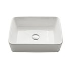 Rectangular Ceramic Kitchen Bathroom Sinks Above Counter Polished Surface