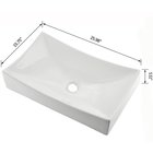 Contemporary Kitchen Bathroom Sinks Ceramic Marterial 29.4 Pounds Weight