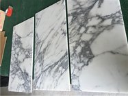 White Calacatta Marble Natural Stone Tile For Bathroom 10mm Thickness