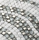 Ice Crack Glass Metal Mosaic Bathroom Backsplash Tile Special Chip Size
