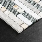 Natural Glossy Stone Bathroom Shower Wall Tiles , Peel And Stick Backsplash Tiles