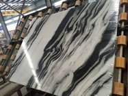 Luxury Italian Marble Slabs , Panda White Marble Slab With Gray Lines