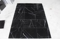 Honed Polished Black Marquina Marble Stone Slab For Bathroom Vanity Tops