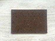 Artificial Quartz Slab Countertops Coffee Brown Color Kitchen Island Stone