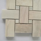 Stone Mosaic Floor Tile Basketweave Design New Material Mosaic Tile Mesh Mounted