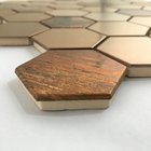 Hot sale Bronze Cooper Brass Metallic Stainless Steel Hexagon Mosaic Tile For Wall and Backsplash