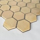 Hot sale Bronze Cooper Brass Metallic Stainless Steel Hexagon Mosaic Tile For Wall and Backsplash