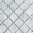 Popular Design White Mosaic Tile Sheets Lantern Stone Mosaic Tile Arabesque Baroque Shaped
