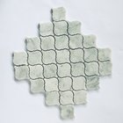 Popular Design White Mosaic Tile Sheets Lantern Stone Mosaic Tile Arabesque Baroque Shaped