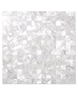 White Seashell Backsplash 1x1 inch Interlocking Mosaic Tiles For Shower Room